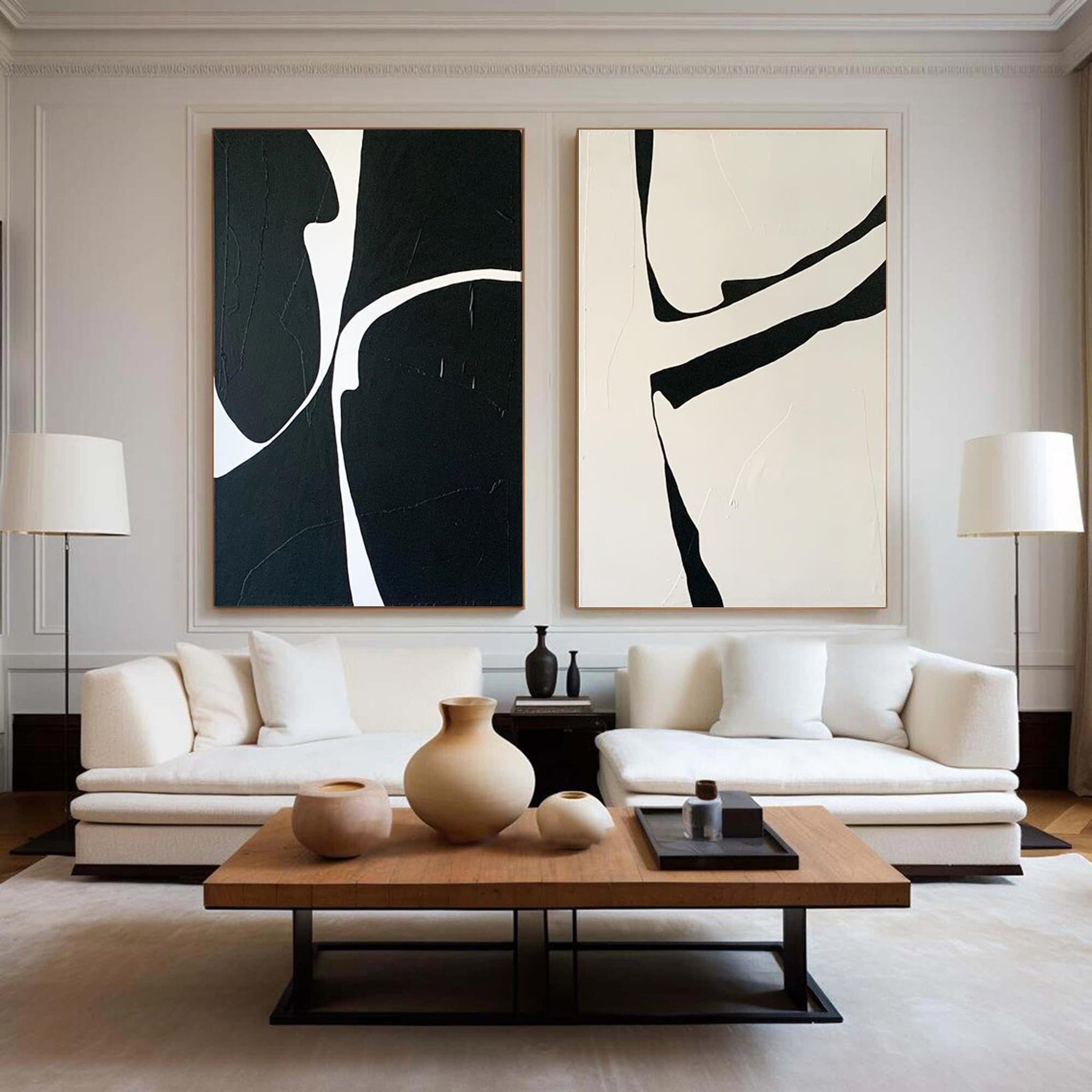 Two-Piece Oil Paintings (Diptych) | Modern and Minimalist Wall Art ...