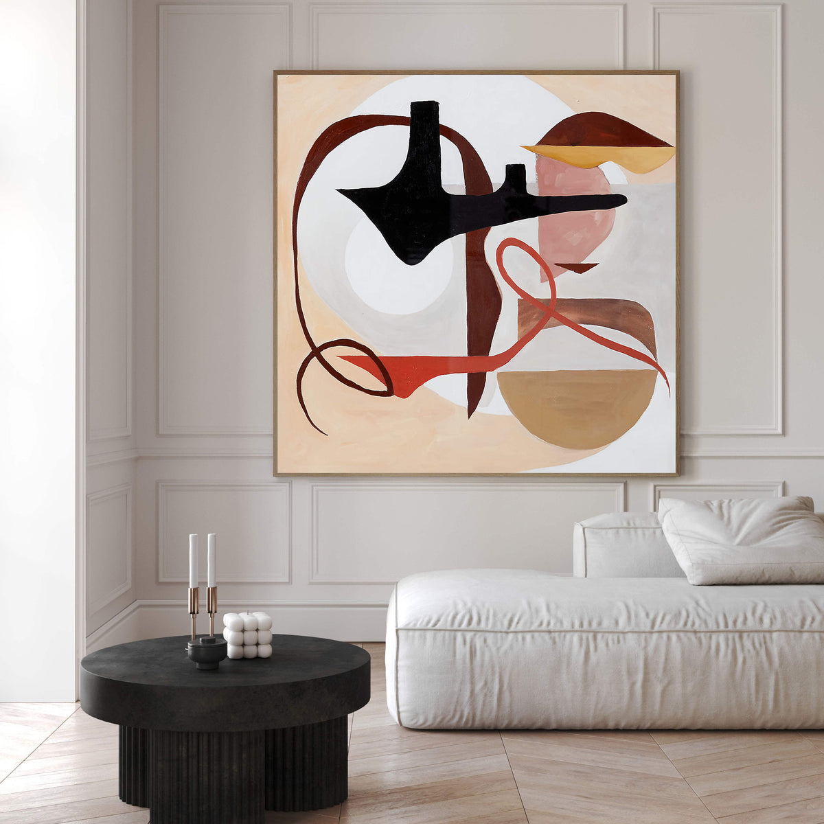 Abstract Shapes Canvas Art for Modern Home Office #MMA 192