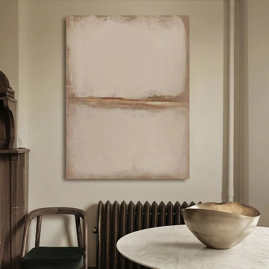 Beige Minimalist Abstract Wall Art for Modern Decor #AP 123