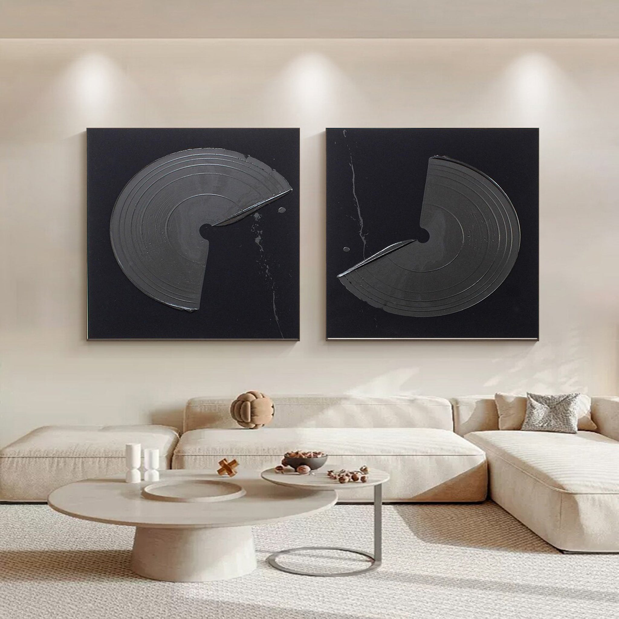 Abstract Black Textured Wall Art | Modern Minimalist Decor #MMAS 019